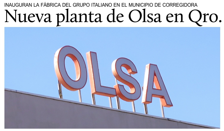 Puntodincontro.mx - El grupo italiano OLSA expande su capacidad ...